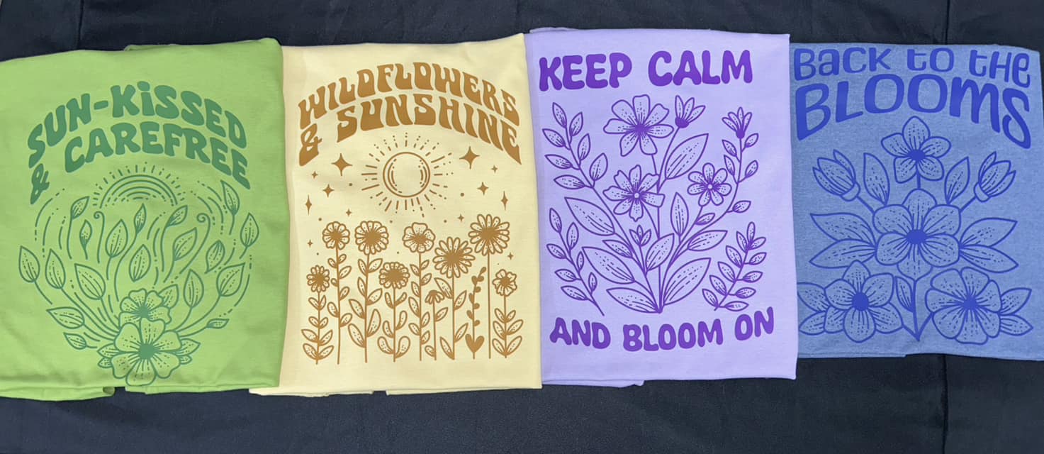 Flower Collection Shirts – Mimzy Doodles