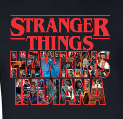 stranger things collage red outline – Mimzy Doodles